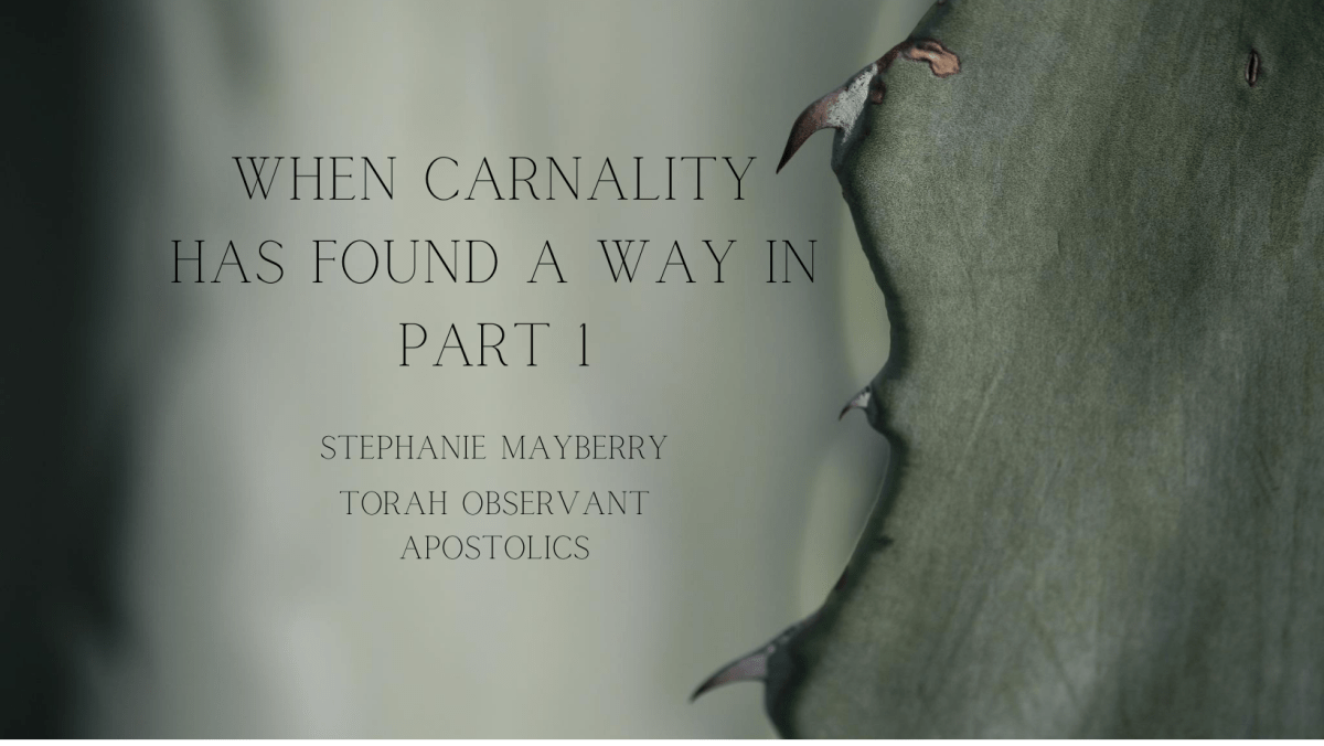 When Carnality Has Found a Way In Part 1 – Torah Observant Apostolics